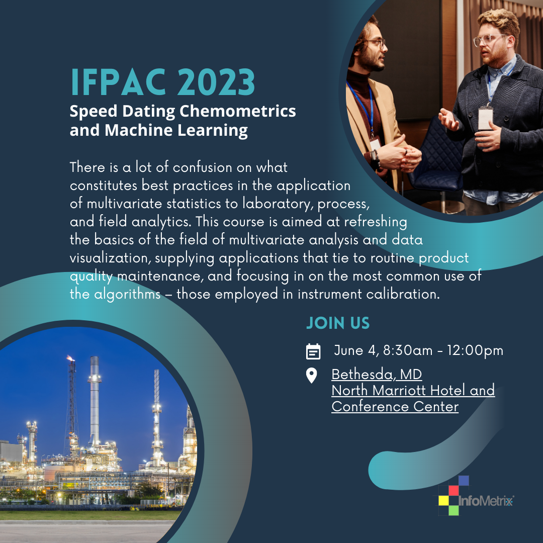 IFPAC 2023 – Speed Dating Chemometrics and Machine Learning